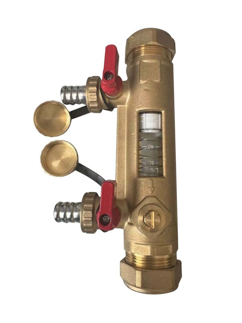 Heat Pump Flow Balancing Valve with Fill & Flush - 4 to 40 l/min 22mm